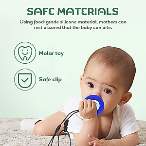 4pcs Baby Accessories Teeth Toddlers Supplies Tools Chew Pendant Children Grinding Evil Eye Blue Toy Teething Kids Necklace for Oral Infant Molar Sensory