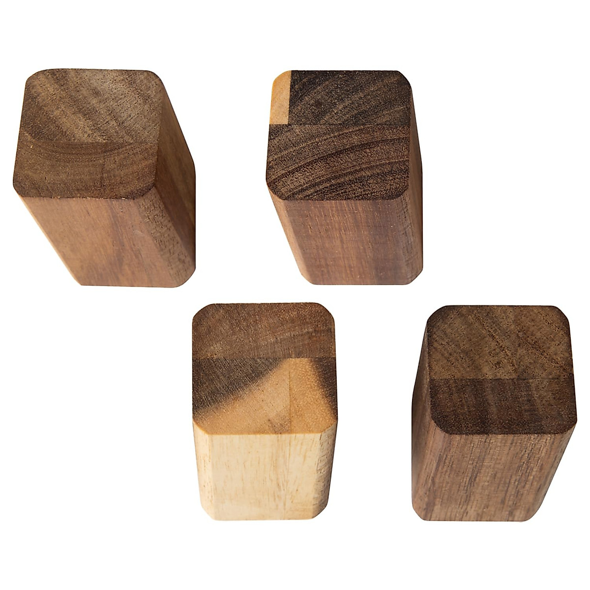 Acacia Wood Hooks, Natural Rectangular Hangers for Keys, Towels, Accessories – Functional Entryway, Bathroom Organizer – Sleek Wall Decor, Space-Saving Design – Perfect for Small Spaces, Modern Homes