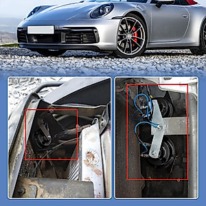 Fogfar 2 PCS Car Snail Horn, Waterproof Shockproof Ultra-loud Tweeter, Honk Double-tone Modified Horn, Universal Air Horn Replacement Kit for Most Car Motorcycles (Black)