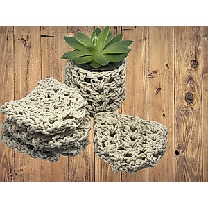 4 Jar Cozies/Sleeves/Jackets/Huggers That Fit Yogurt Jars and Dessert Jars Like Oui Yogurt Jars, La Fermiere Yogurt Jars, Nounos Yogurt Jars - Handmade in USA – All Natural Eco Materials - 4 pc set