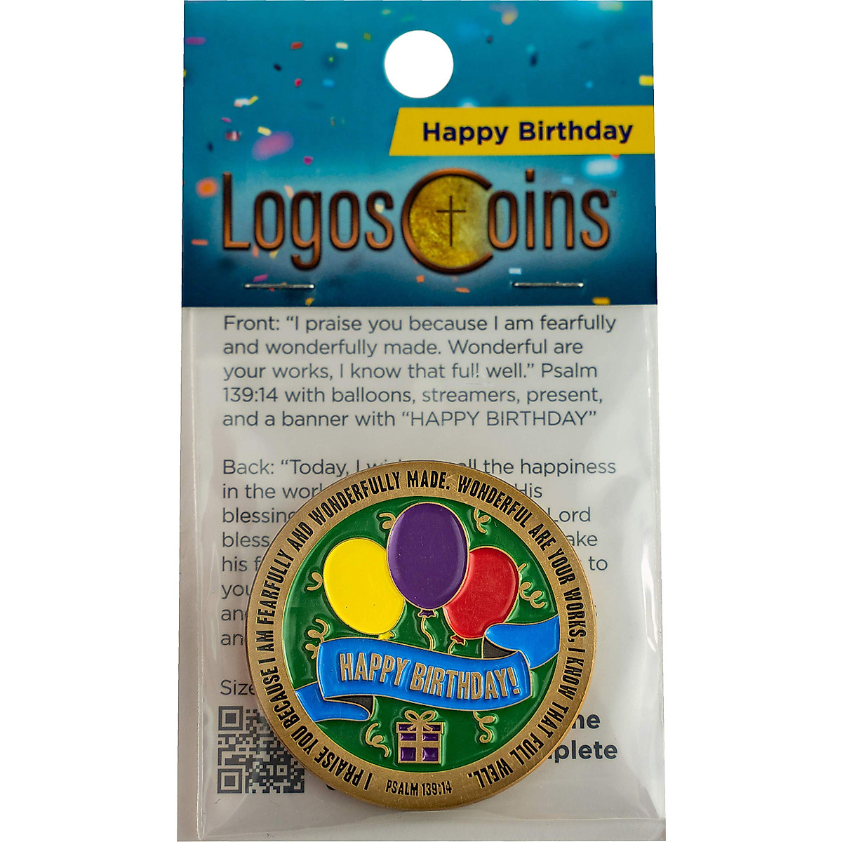 Happy Birthday Coin, Christian Birthday Gifts for Friends for Siblings, Grandson or Granddaughter, Boys & Girls, Lord Bless You & Keep You Religious Antique Gold Plated Prayer Token