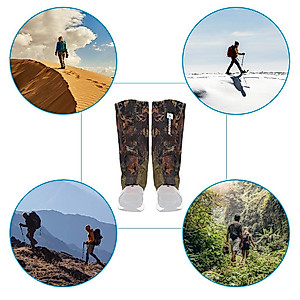 Vbestlife Snow Legging Gaiters,Outdoor Waterproof Hunting Leg Gaiters Leg Cover Wraps Snow Boot Gaiters for Cam Hiking Walking Climbing