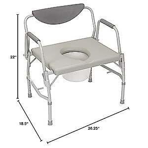 Drive Medical Commode, 1 Count (Pack of 1), Grey