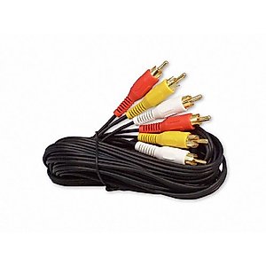 Your Cable Store 12 Foot RCA Audio/Video Cable 3 Male to 3 Male