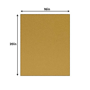 CountryArtHouse Metallic Gold Acid Free 16x20 Backing Board - Uncut Photo Mat Board - 1 Sheet