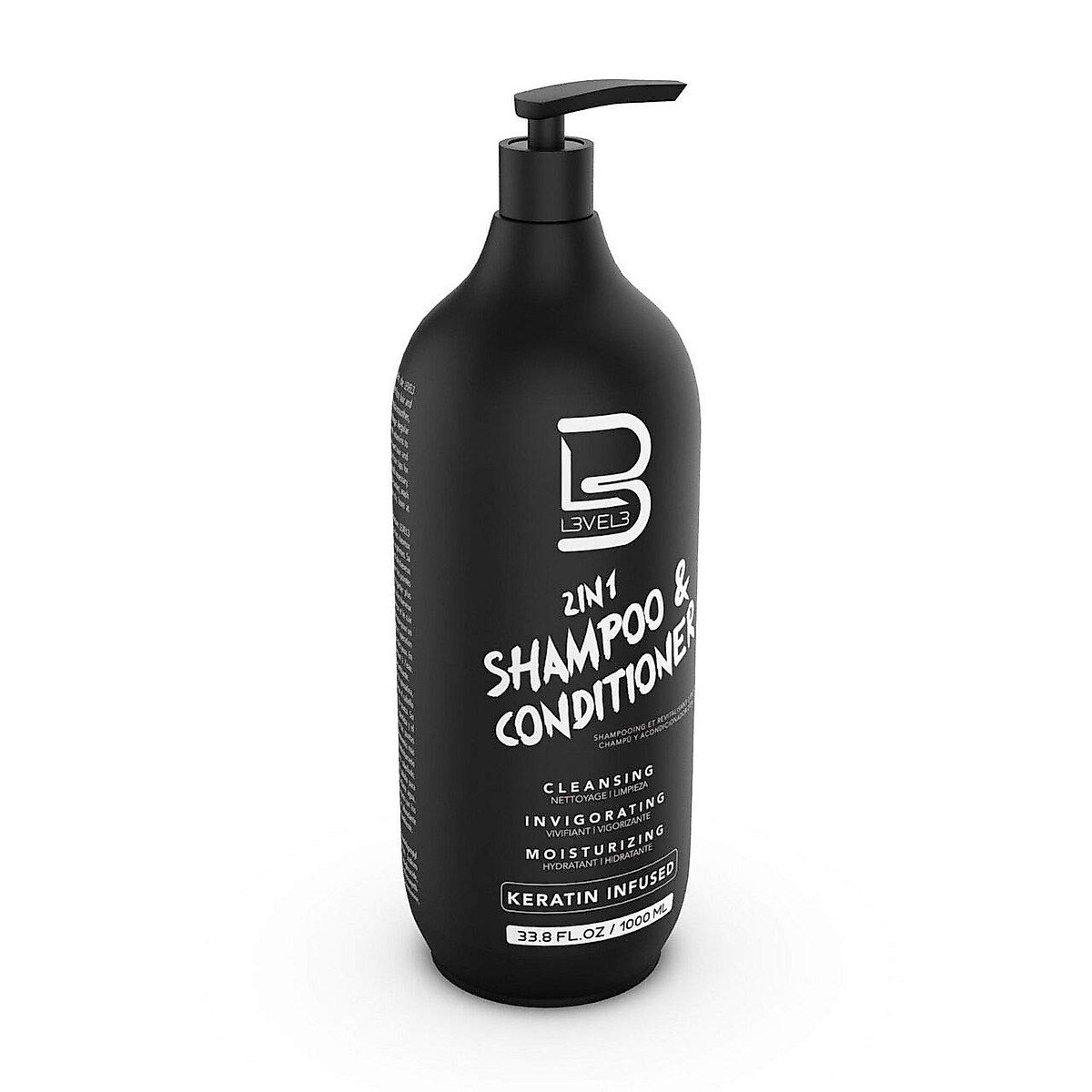 L3 Two in One Shampoo and Conditioner - Smooths and Strengthens Hair - Improves Shine and Tames Frizzy Hair - 33.8 Fl Oz
