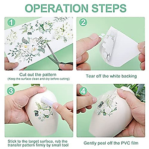 3 Sheets Rub on Transfers for Furniture, Farmhouse Rub on Transfers for Crafts, Furniture Rub on Transfer Stickers for Wood Home Decor Transfers, Blessings from The Eucalyptus (5.9" x 11.8")