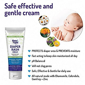 Happi Tummi Natural Colic Relief Belly Band Pink with Natural and Organic Diaper Rash Cream