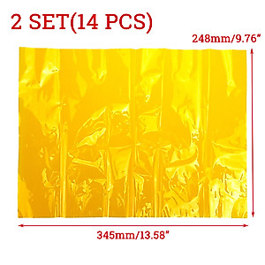 Crapyt 14 PCS Colored Cellophane Sheets 13.58"×9.76" Cellophane Paper is Applied to Photo Albums, Environmental Decoration and Manual DIY Cello Sheets