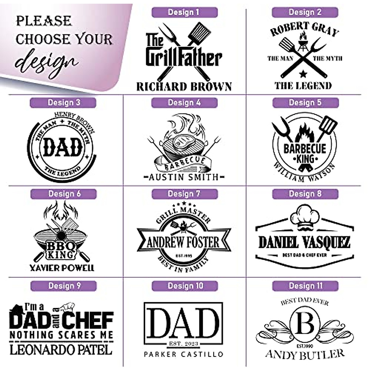 Tayfus Personalized Cutting Boards for Men - Customized Wood Meat Boards for Grill Masters - Unique Custom Gift Ideas for Father's Day, Christmas, Birthday, Anniversary for Men, Dad, Grandpa and Him