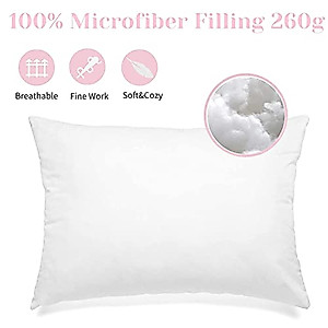 Toddler Pillow with Pillowcase - 13x18 Organic Cotton Baby Pillows for Sleeping - Soft Little Travel Pillows for Boys & Girls, Kids Bedding Set, Perfect for Cot Crib, Daycare, Car Trips