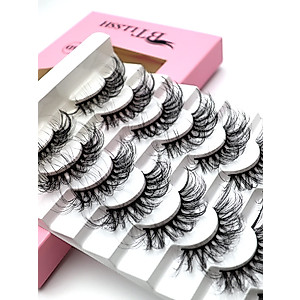 3D False Eyelashes book 8pair Cross Fluffy Natural Look Soft Reusable (3D689)