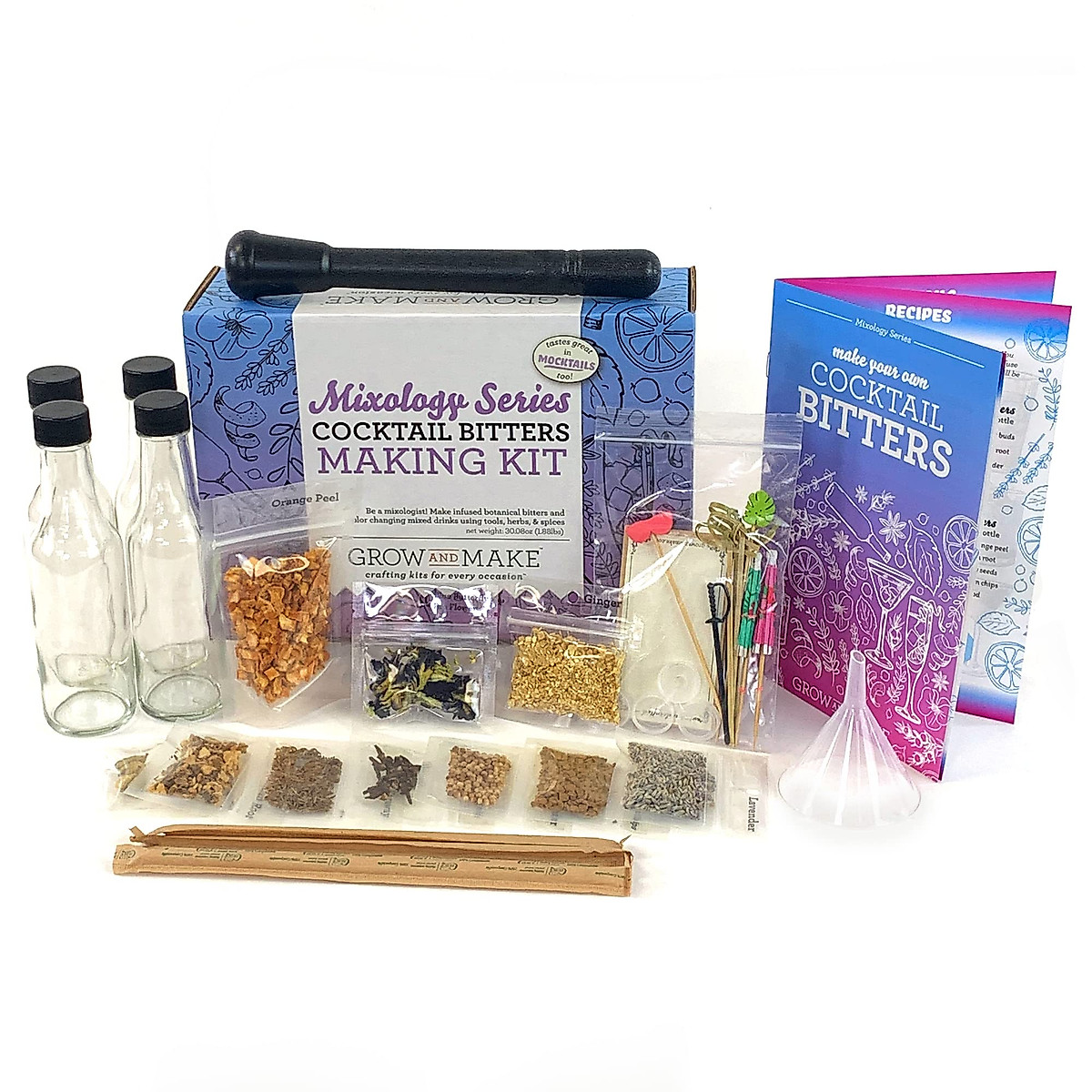 DIY COCKTAIL BITTERS Making Kit - Grow and Make Mixology Series color changing cocktails and customized mocktails become Your Own Drink Master
