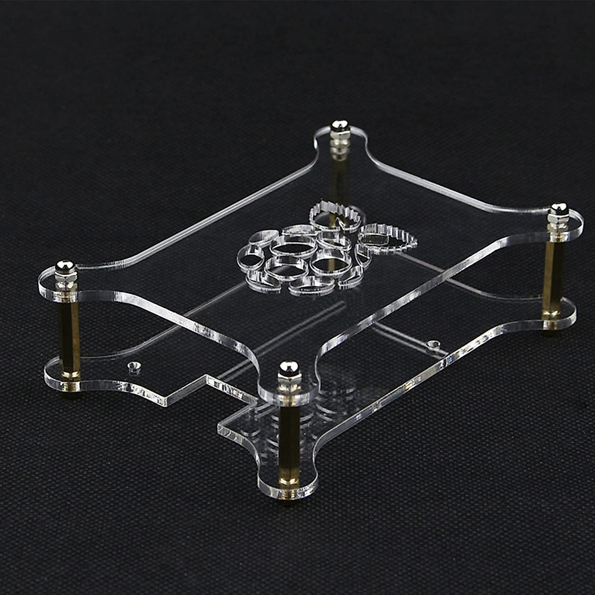 Yahboom Raspberry Pi 5 4B 3B+ 3B 2B B+ Cluster Case 6-Layers Acrylic Dog Bone Plate Stack Clear Case Box Enclosure Case