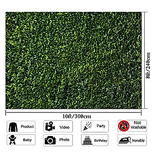 XLL 10x8ft Vinyl Nature 3D Spring Green Leaves Photo Background Newborn Baby Shower Photography Backdrops Wedding Birthday Party Backdrops Banner Studio Props Cake Table Booth