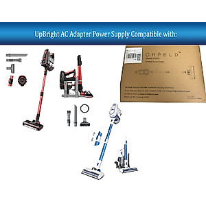 UpBright 31V AC Adapter Compatible with ORFELD VC818 BL818 C10G Lithium-ion DC 25.9V 2200mAh 160W 4 in 1 Cordless Stick Vacuum Cleaner Li-Ion Rechargeable Battery RK-3100500 500mA Power Supply Charger