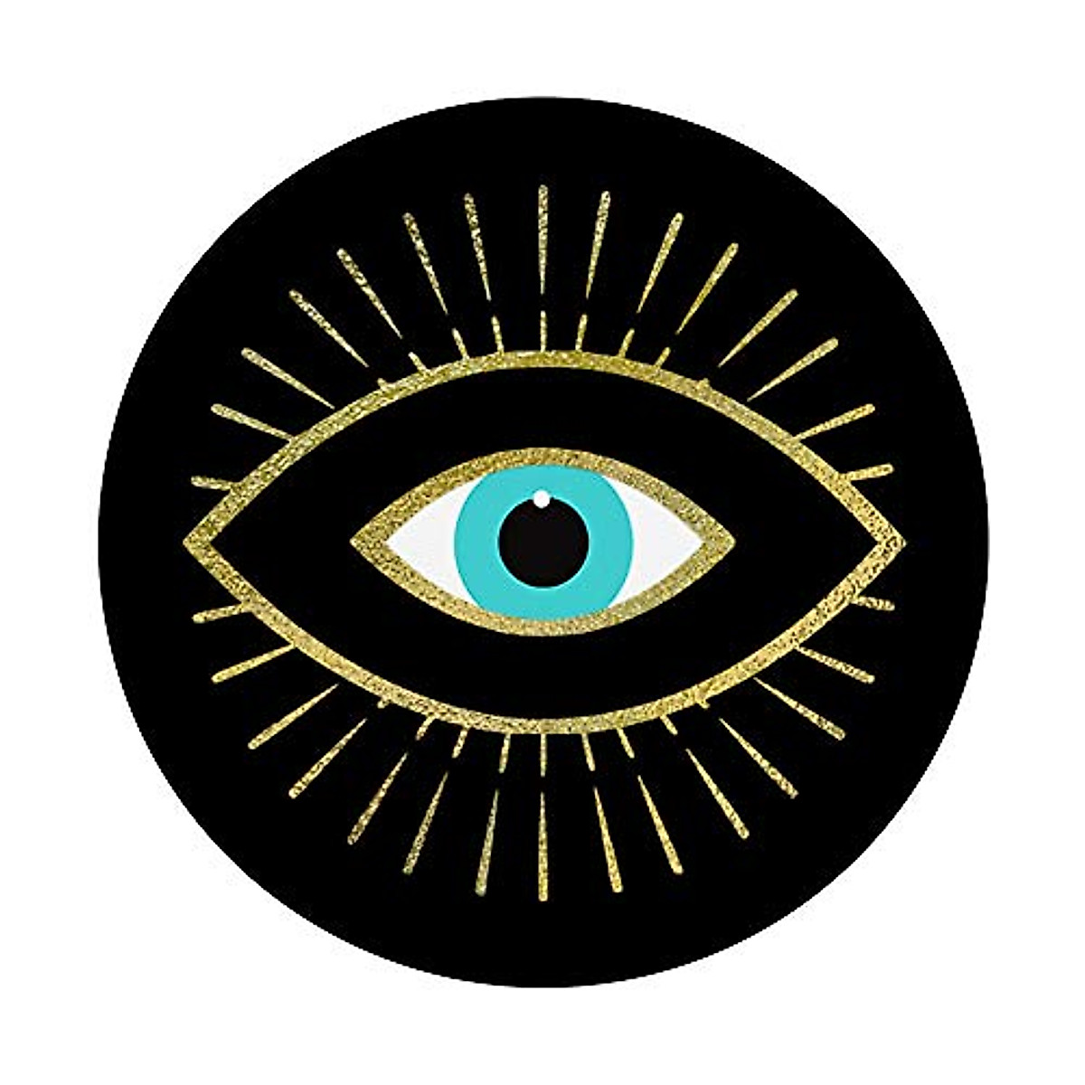 Yellow Evil Eye Black PopSockets Swappable PopGrip