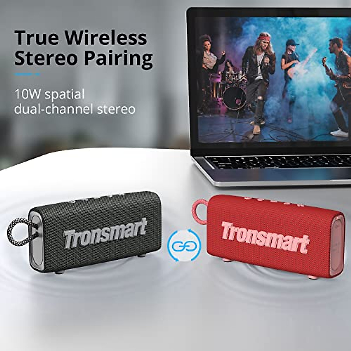 Tronsmart Portable Bluetooth Speaker, Trip Wireless Waterproof Speaker with 10W Output, Bluetooth 5.3, IPX7 Waterproof, 20H Playtime, Built-in Mic…