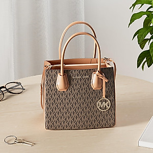 Michael Kors Mercer Medium Logo and Leather Accordion Crossbody Bag