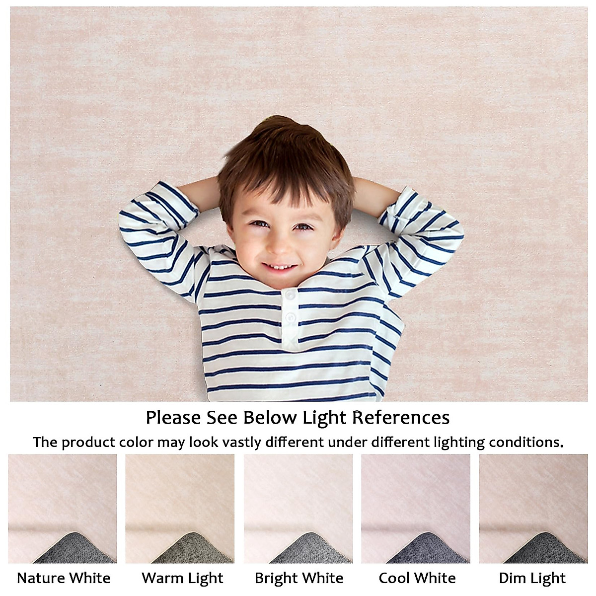 RUGSREAL Solid Area Rug 9x12 Large Living Room Rug Stain Resistant Dining Room Throw Carpet Modern Washable Area Rug Non-Slip Low Pile Rug for Bedroom Home Decor Office, 9' x 12' Ivory Beige