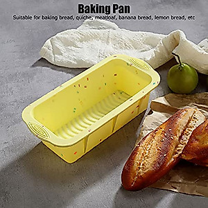 QANYEGN Bread Pan, Bread, Silicone Cake for Kitchen Restaur Baking Cake Bread Dessert Rectangular(²ÊÁ£»Æɫ)