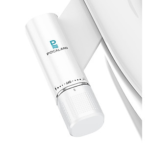 Ultra-Slim Bidet Attachment, Posterior&Feminine Wash-(Retractable Dual Nozzles), Non-Electric Bidet Attachment for Toilet Seat, Adjustable Fresh Cold Water Pressure, Stainless Steel Inlet (White)