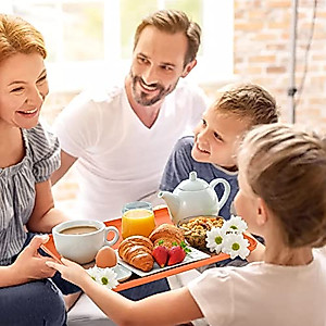 Lyellfe 8 Pack Fast Food Serving Tray, 15 by 10-Inch Wheat Straw Cafeteria Tray, Colorful Restaurant Serving Trays, Rectangular Serving Platter for Party, Home, School, Restaurant