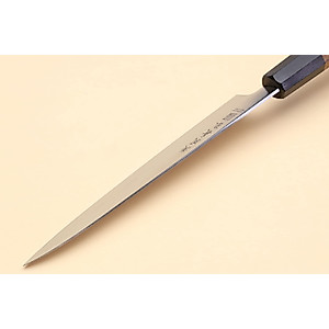 Yoshihiro Inox Stain-resistant Aus-8 Steel Ice Hardened Petty Utility knife Shitan Handle 6" (150mm)