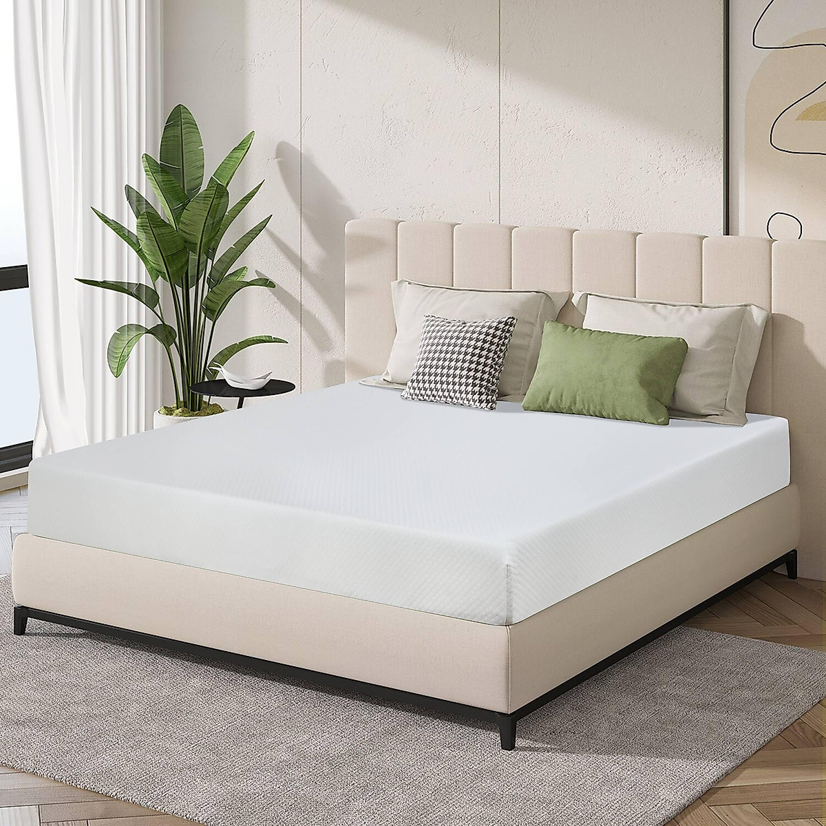 California King Mattress, 5/6/8/10/12/14 In Mattress Medium Firm Memory Foam Mattress for Pressure Relief & Cooler Sleep, Certipur-Us Certified Bed in a Box Mattress in a Box (California King, 10 In)