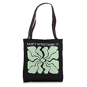 Don't Overthink It Danish Flowers Groovy Retro Tote Bag