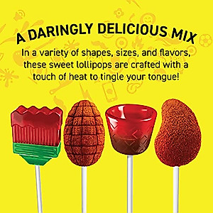 Vero Banda Fuego Mix Assorted Chili Lollipops, Artificially Flavored, Net Wt. 20.5 Ounces, 40 Count Bag
