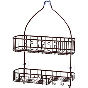 Simple Houseware Bathroom Hanging Shower Head Caddy Organizer, Bronze (26 x 16 x 5.5 inches)