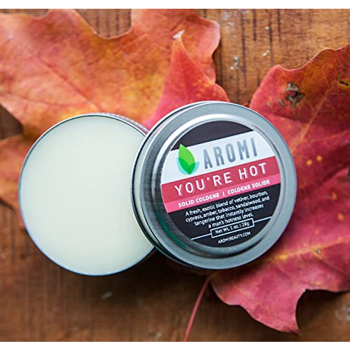 Aromi Solid Cologne | Fresh Men’s Fragrance, Best Solid Cologne, Vegan & Cruelty-free, Affordable Men's Gift Idea, Stocking Stuffer, 1 oz, (You're Hot)