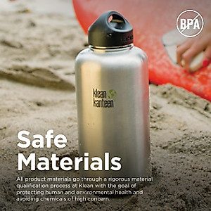 Klean Kanteen Wide Loop Cap, Leak Proof Wide Mouth Stainless Steel Interior Cap