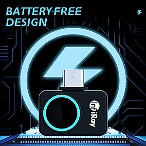 InfiRay P2 Night Vision Go Thermal Camera Imager for Android Smartphones, Smallerest Imager Infrared Imaging Camera, 9g Fully Metal Body, 256X192 IR Resolution, 49000 Temp Data Secondary Analysis