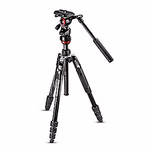 Manfrotto Travel Befree Live Aluminium Tripod Twist, Video Head, Black, Compact (MVKBFRT-LIVEUS)