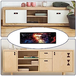 4 Pack 3.6In Double Holes Handles Pulls, Galaxy Planet Print Decorative Kitchen Cabinet Dresser Drawer Closet Cupboard Door Handles Pulls for Home Bedroom Bathroom
