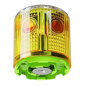LEDHOLYT Solar Strobe Warning Light, Strong Magnetic Base Solar Emergency Strobe Warning Light, Automatic Turn On Safety Road Construction Traffic Flashing Beacon Light (Yellow)