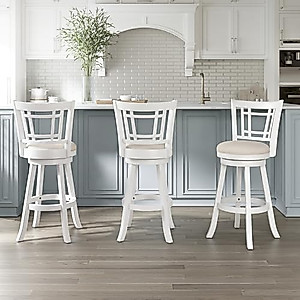 Hillsdale Fairfox Swivel Bar Stool, Barstool, White