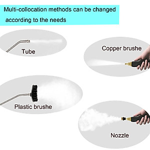 SOHAPY Pressure Steam Cleaner Handheld Steamer High Temp Portable Cleaning Machine, for Home Use Grout Tile Car Detailing Kitchen Furniture Bathroom (Black)