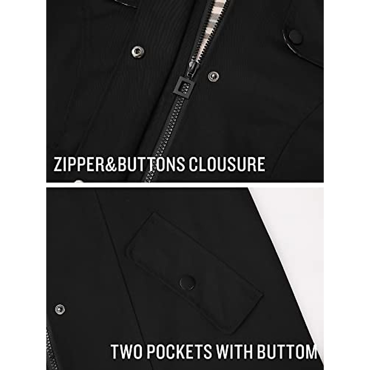 SaphiRose Women's Long Hooded Rain Jacket Outdoor Raincoat Windbreaker(Black,X-Large)