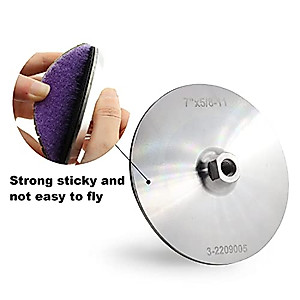 YDROWN 7 Inch Aluminium Backer Pad for Diamond Polishing Pad Holder Hook and Loop Connector 5/8-11 Thread (7 Inch)