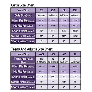 Swdarz Black Dance Shorts for Girls Size10 Gymnastics Shorts for Tumbling Volleyball Cheer Ballet Spandex Biker 10-11Y