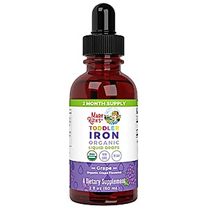 Kids Multivitamin Gummies & Liquid Iron for Children Ages 1-3 Bundle by MaryRuth | Made with Organic Ingredients | Immune Support | Iron Supplement for Toddlers | Vegan | Non-GMO | Gluten Free.