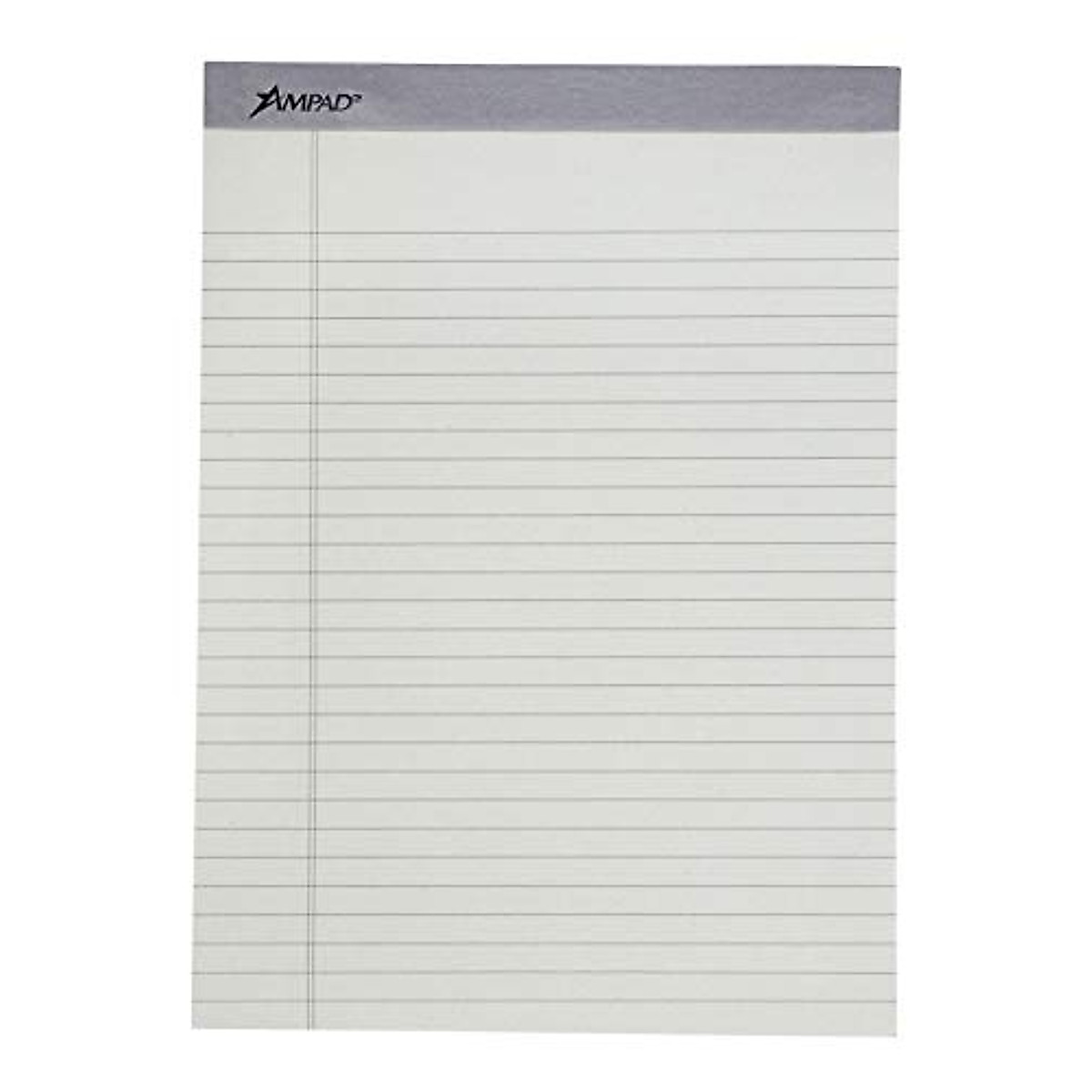 Ampad Evidence Pastel Perforated Pad, Size 8-1/2 x 11-3/4, Assorted ( Blue, Gray, Orchid), Legal Ruling, 50 Sheets per Pad, 6 Pack (20-602R)