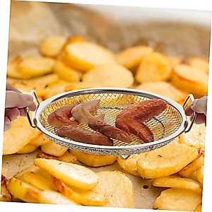 SHOWERORO 1 Set Mesh Drain Pan Barbeque Grill Plate Vegetable Drainer Fried Food Draining Rack Barbecue Grill Tray Smokeless Roasting Pan Roasting Tray Fruit Stainless Steel Egg Steamer