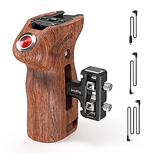 SmallRig Threaded Side Handle with Record Start/Stop Remote Trigger with 3 Control Cable for Sony Cameras, for Panasonic Cameras, for Fujifilm Cameras, for Z CAM Cameras 3323