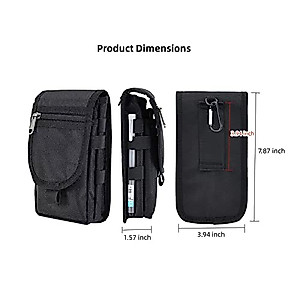Cell Phone Pouch, Cell Phone Holsters for Men Belt, Multi-Purpose Phone Belt Pouch, Phone Case Tool Holder, Tactical Molle Phone Pouch Carrying Case, Men's Waist Pocket for Hiking & Rescue