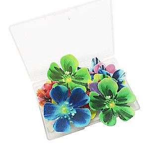 Set of 30 Edible Cupcake Toppers Christmas Cake Topper Wedding Cake Birthday Party Food Decoration Mixed Size & Colour (Flower)
