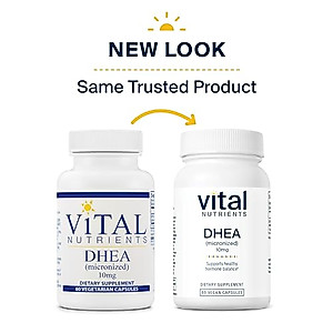 Vital Nutrients DHEA 10mg | Vegan Micronized DHEA Supplement for Women & Men | Supports Hormone Balance | Supports Healthy Metabolism of Sugar & Minerals | Gluten, Dairy, Soy Free | 60 Capsules